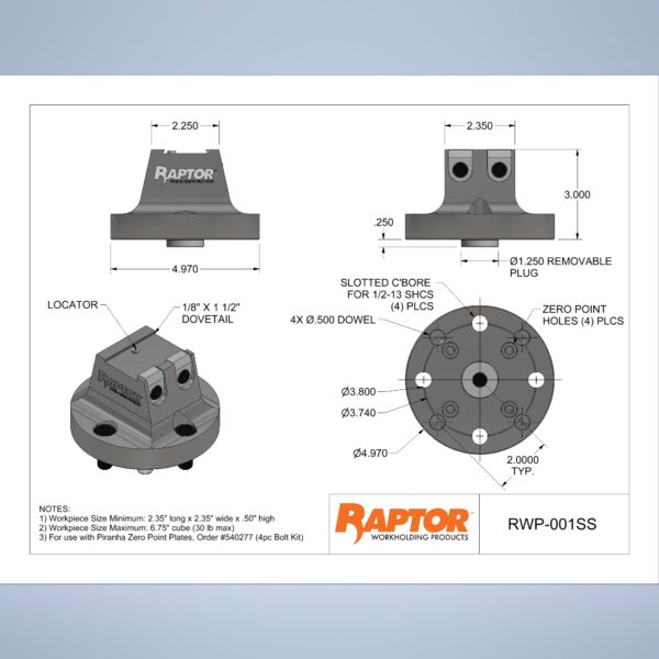 RWP-001SS : Raptor Workholding