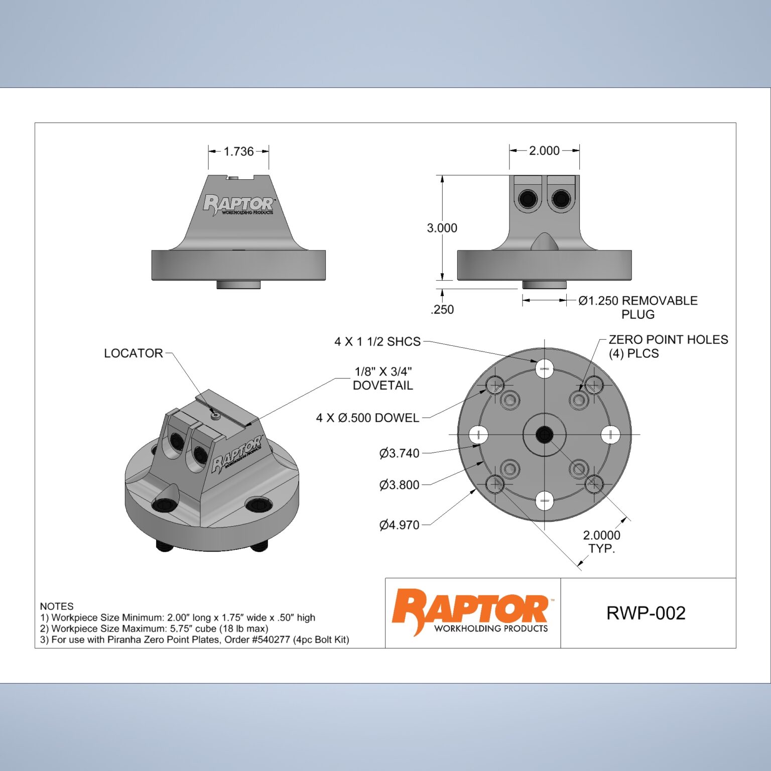 RWP-002 : Raptor Workholding