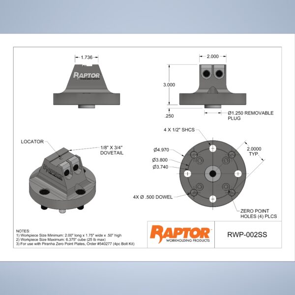 RWP-002SS : Raptor Workholding