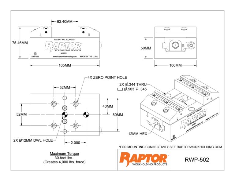 RWP-502 : Raptor Workholding